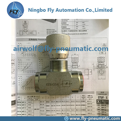 STB series 1/4" 3/8" 1/2" 3/4" 1" Bi-Directional flow restrictor ...